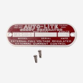 Autolite Generator Data Plate For Willys MB